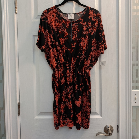 mac & jac | Dresses | Nwt S Mac Jac Red And Black Zipper Dress | Poshmark